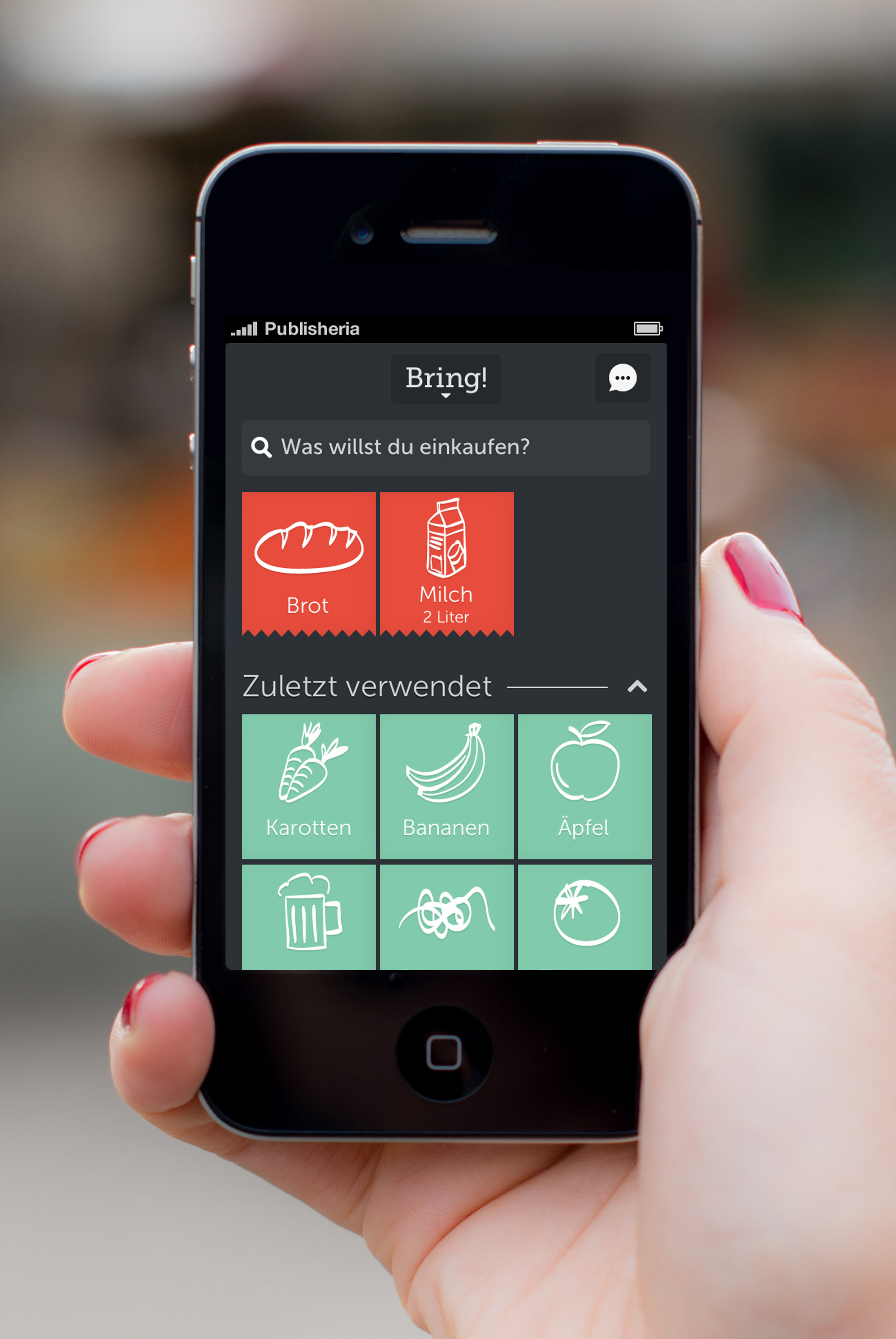 Bring! mir den Einkaufswagen!